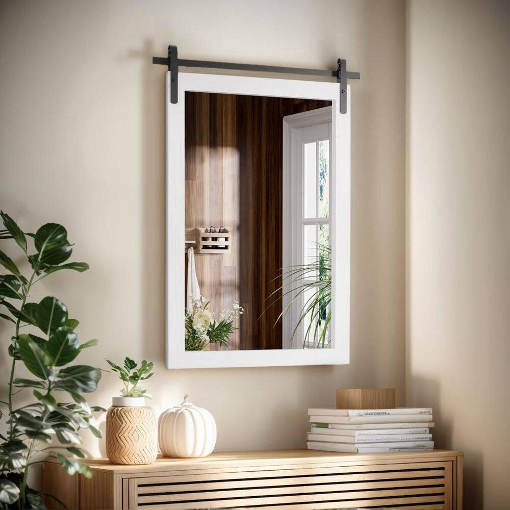 Reviews for CLAVIE 24 in. W x 36 in. H Medium Rectangular Mirror Wood ...
