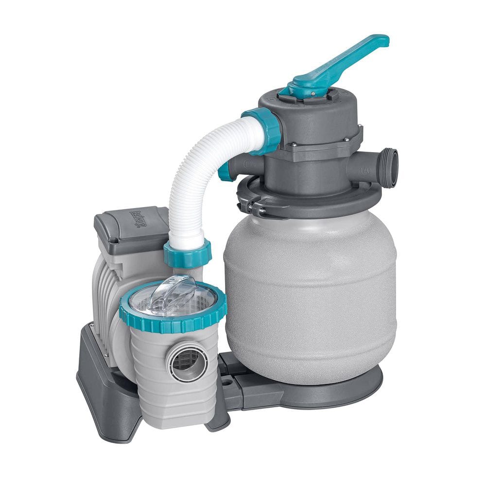 Bestway 1,500 gal. Sand Filter Pump for Above Ground Outdoor Swimming ...