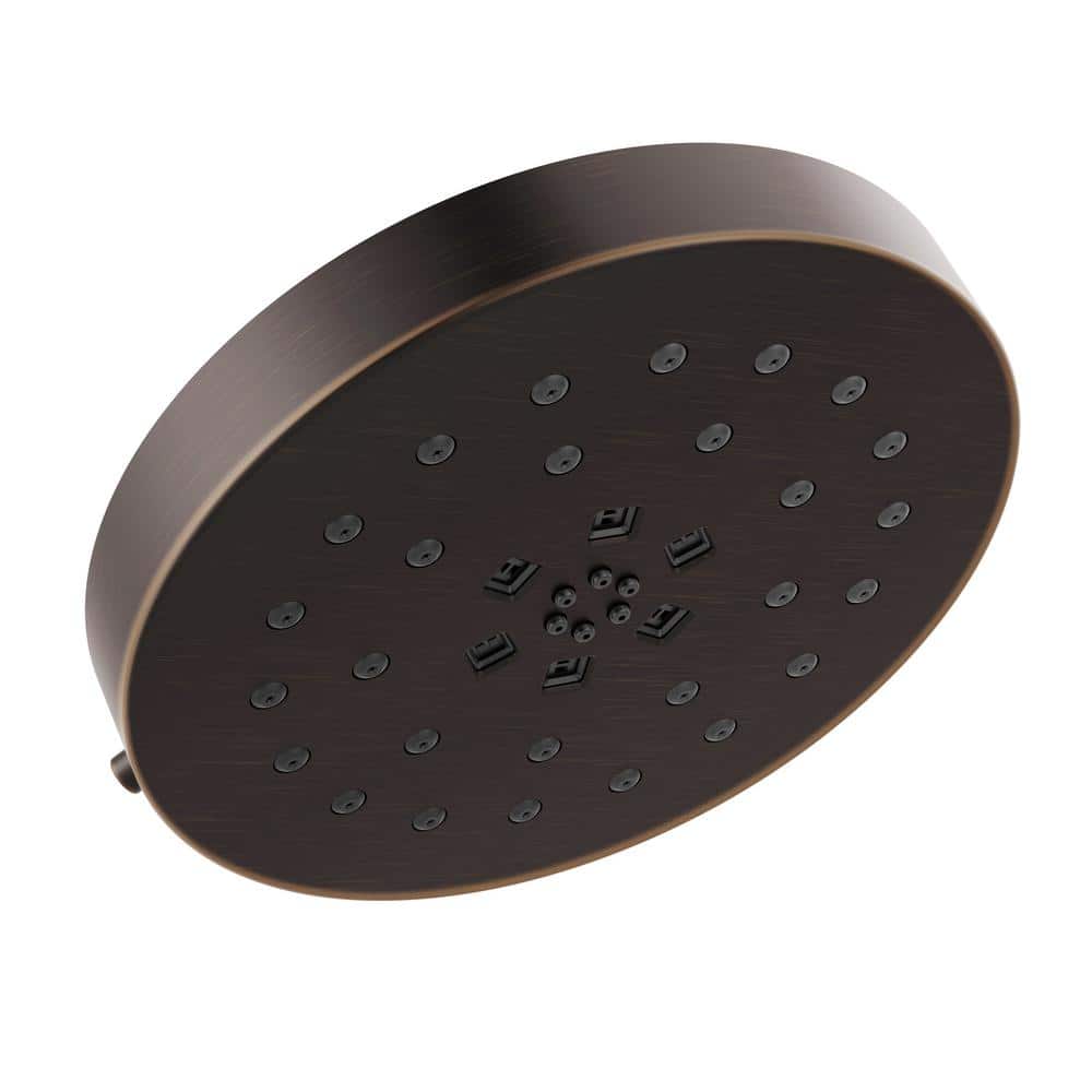 Delta 4-Spray Patterns 1.75 GPM 8 in. Wall Mount Fixed Shower Head with ...