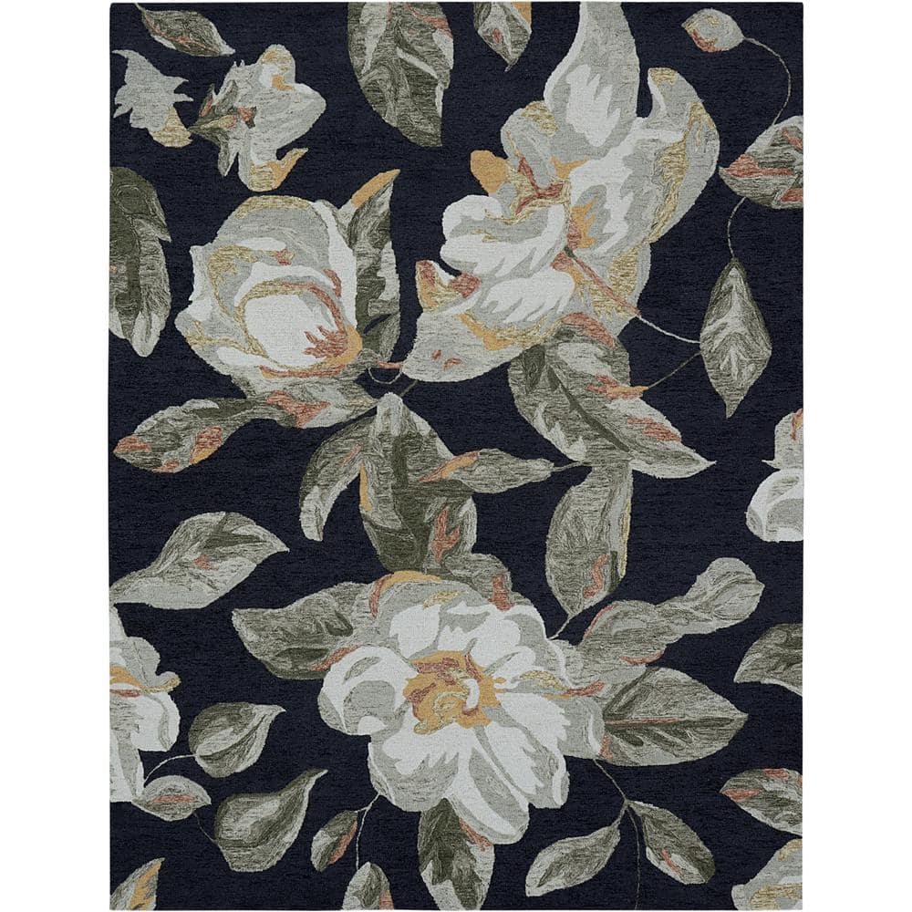 CREATIVE RUGS DECOR LLC D1766 Black 7 ft. 6 in. x 9 ft. 6 in. Hand ...