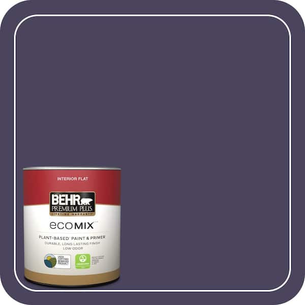 BEHR PREMIUM PLUS 1 qt. #S-H-640 Purple Blanket Flat EcoMix Plant-Based ...