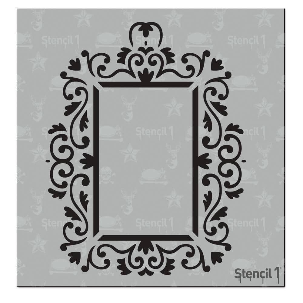 Stencil1 Rococo Frame 3 Small Stencil S1_01_214_S - The Home Depot