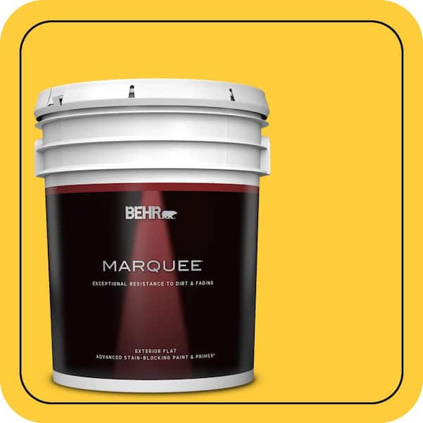BEHR MARQUEE 5 gal. #S-G-360 Bright Star Flat Exterior Paint & Primer ...