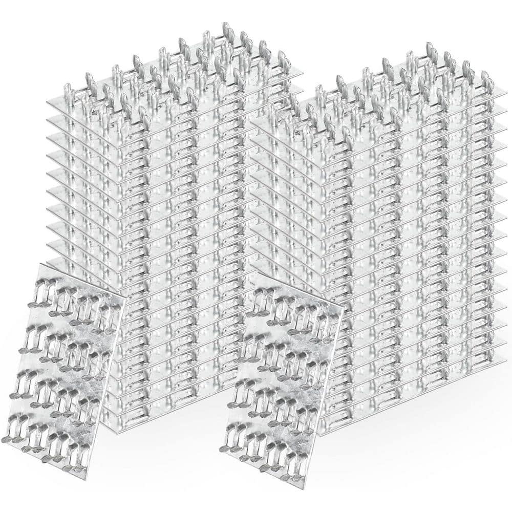 KIWDZFU 2x4 20-Gauge Steel Pronged Nail Plate 30-Pack for Roofing Wood ...