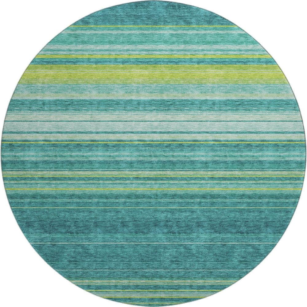 Addison Rugs Mayfield Premium Machine Washable Abstract AMF979 Teal 8 ...