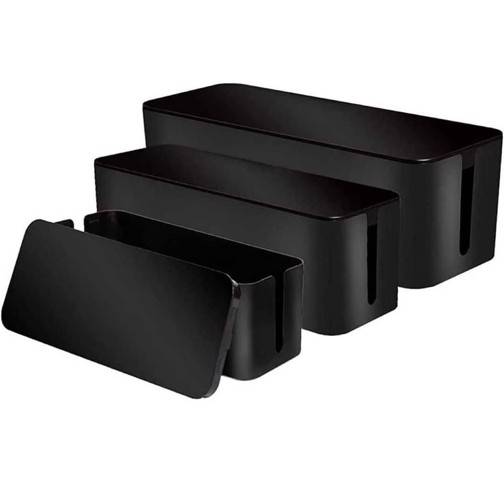 Yichuhaoxi Cable Organizer Box Set of 3, 1.33 ft. Power Cover Cord ...