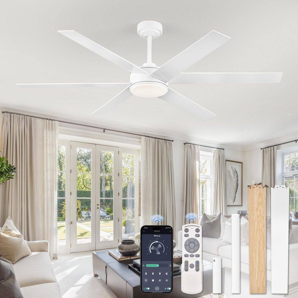 Ceiling Fan 60 In Xelsyo 60" Ceiling Fan With LED Light & Remote - 8 ...