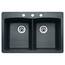 Blanco Diamond Dual-Mount Granite 33 in. 2-Hole 50/50 Double Bowl ...