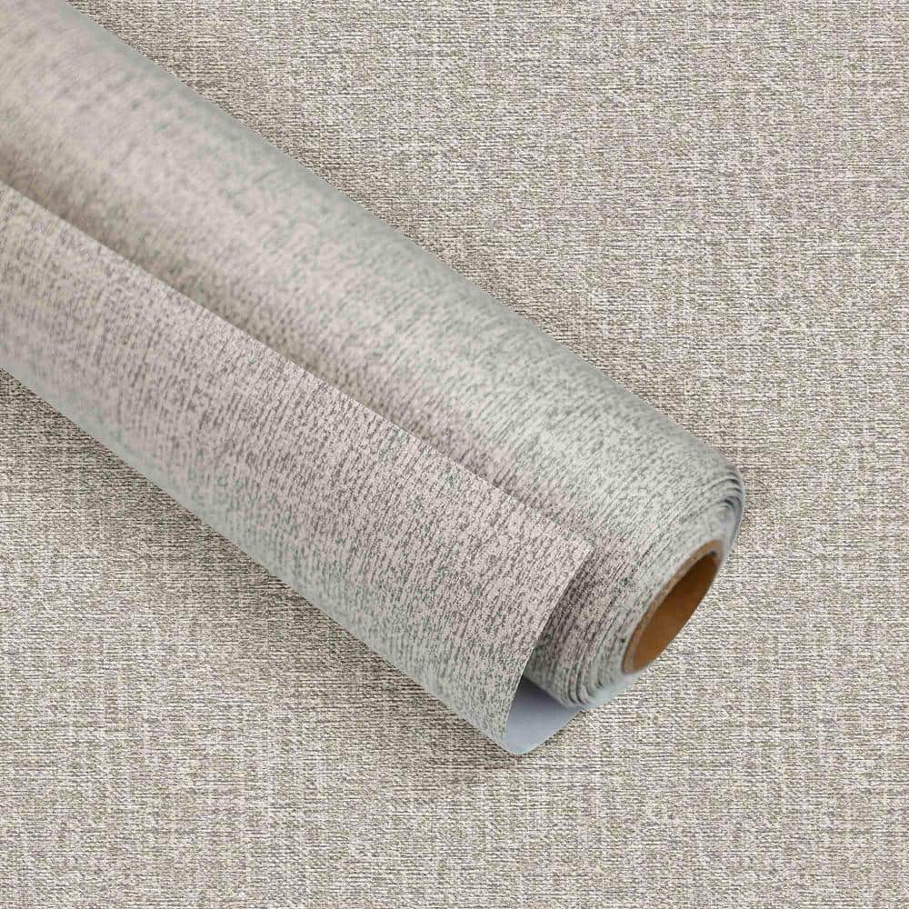 Jeedeson Gray Peel and Stick Vinyl Wallpaper Roll - Adhesive Removable ...
