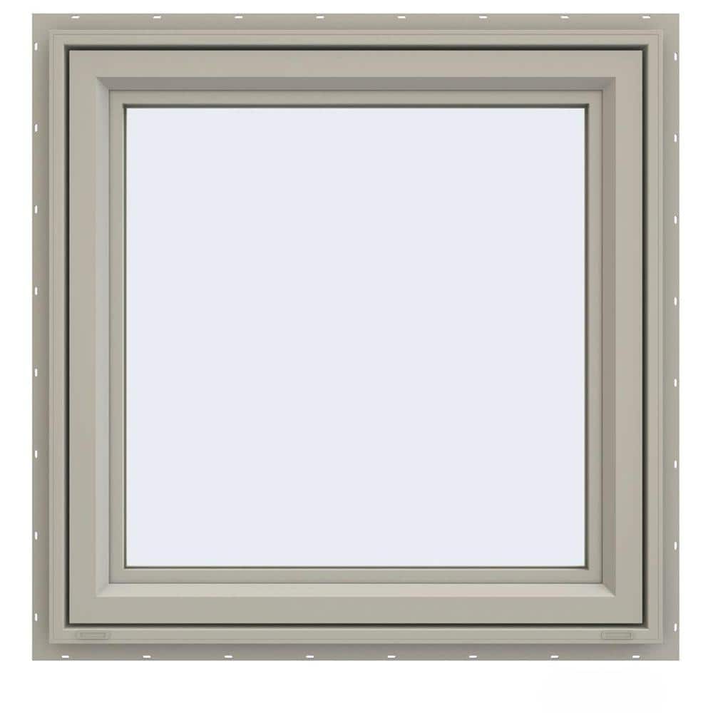 JELD-WEN 29.5 in. x 29.5 in. V-4500 Series Desert Sand Vinyl Left ...