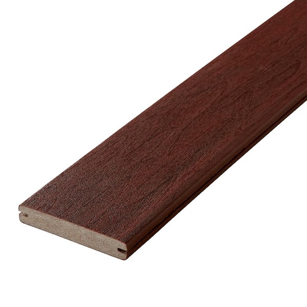 Fiberon Horizon Symmetry 1 in. x 6 in. x 16 ft. Cinnabar Grooved Edge ...