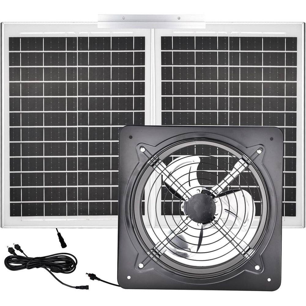 KIWDZFU 40W Solar Attic Fan Kit with 25W DC Fan for Roof Vent, Attic ...