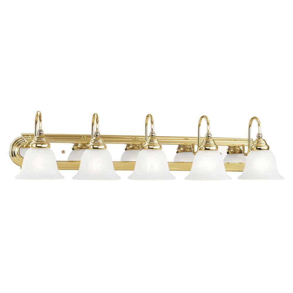 AVIANCE LIGHTING Bradley 36 in. 5-Light Polished Brass and Polished ...