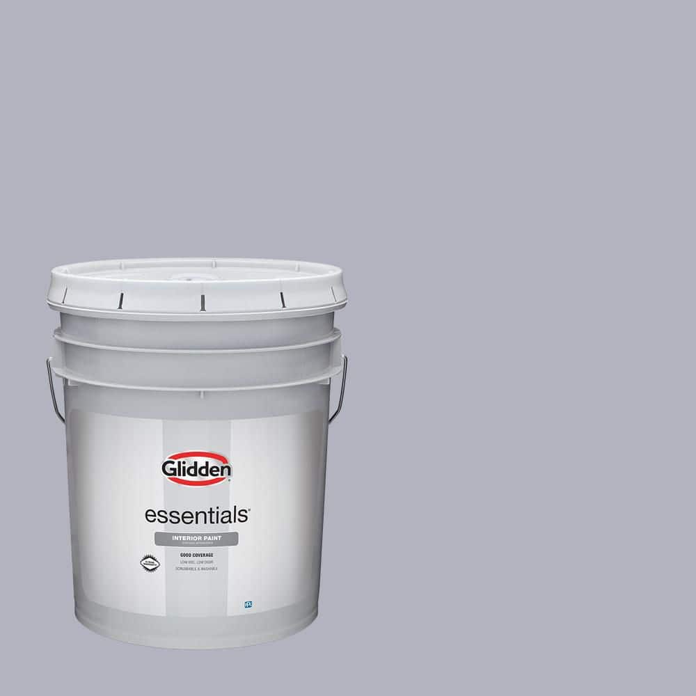 Glidden Essentials 5 gal. PPG1043-4 Glistening Gray Semi-Gloss Interior ...
