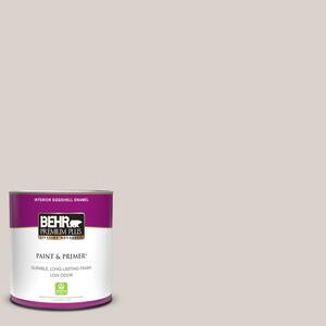 BEHR PREMIUM PLUS 8 oz. #N200-1 Moth Gray Flat Interior/Exterior Paint ...