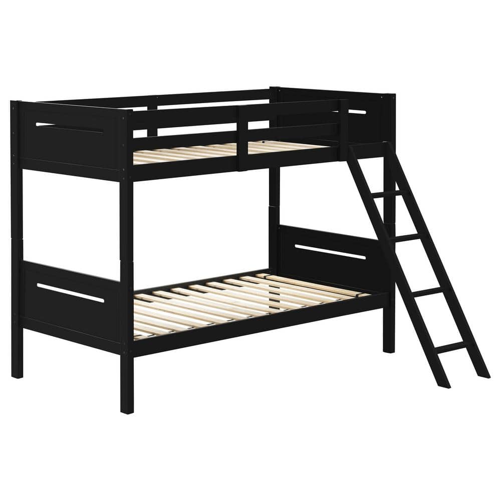 Coaster Littleton Black Twin Over Twin Bunk Bed 405051BLK - The Home Depot