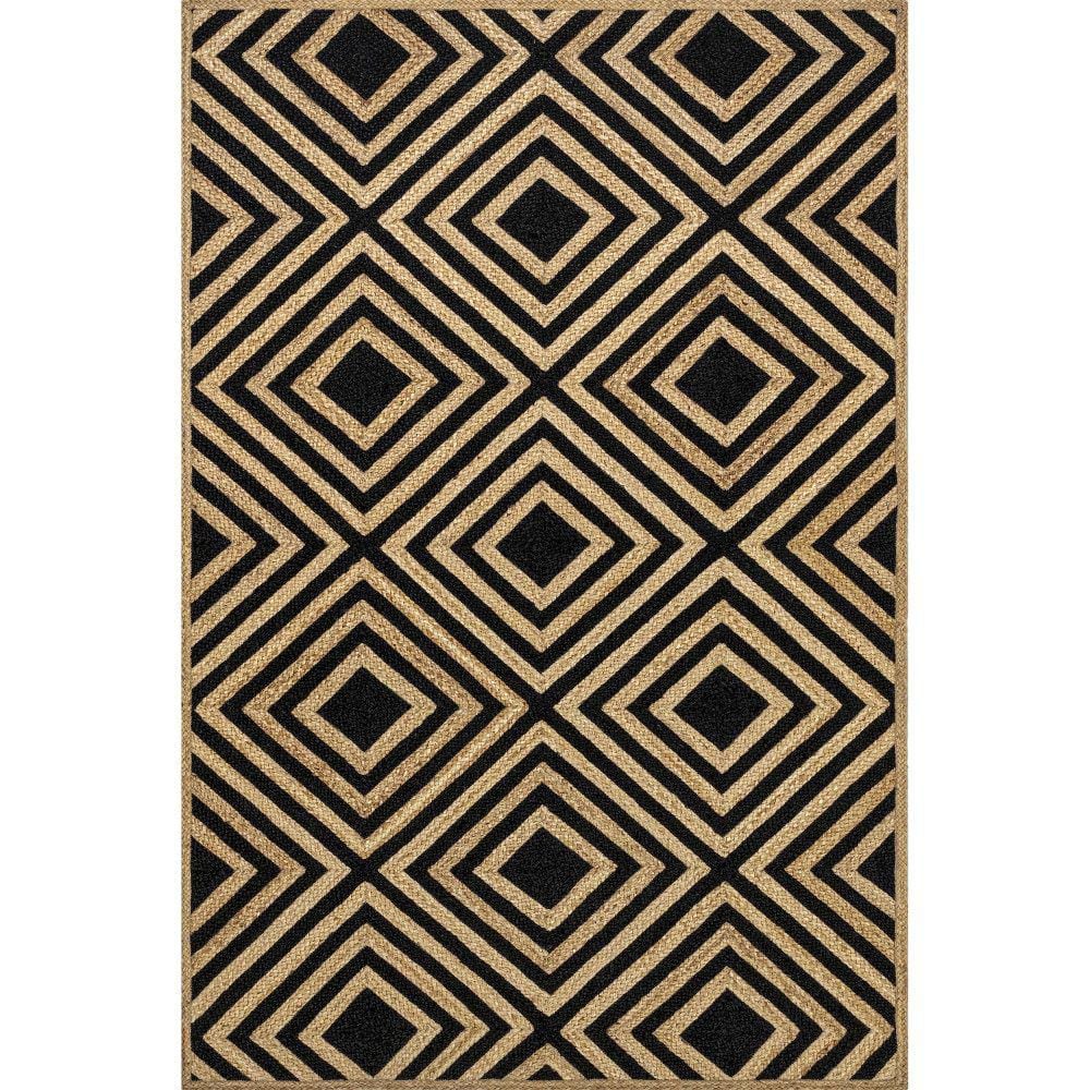 RUGS USA Black 8 ft. x 10 ft. Lauren Liess x Rugs USA Dogwood Tiled ...