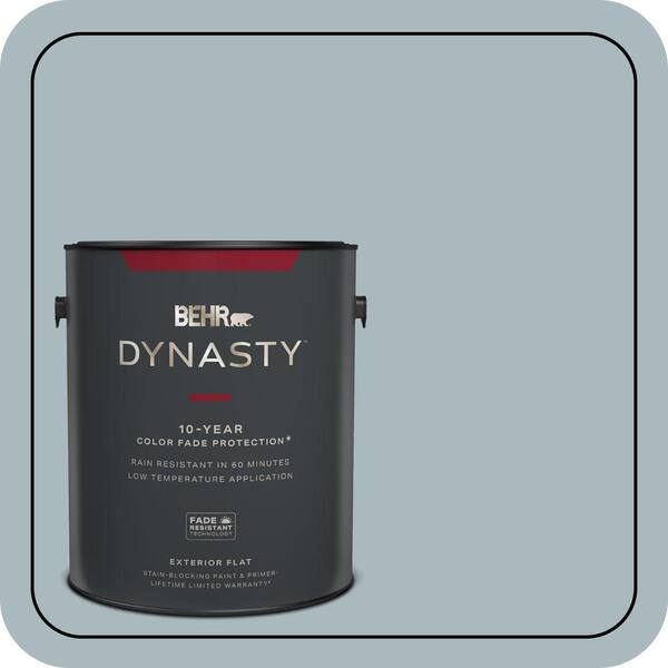 BEHR DYNASTY 1 gal. #740E-3 Prelude Flat Exterior Stain-Blocking Paint ...