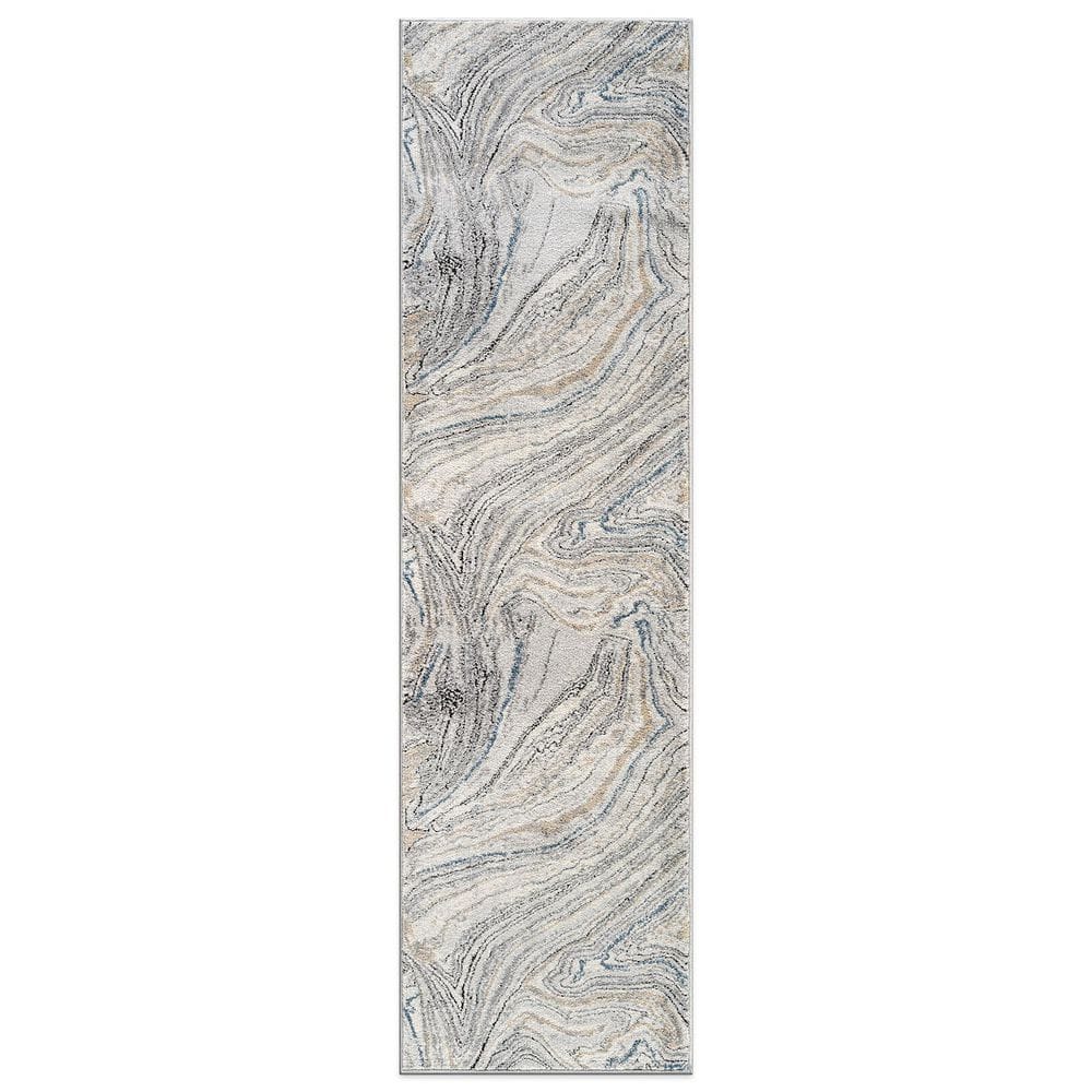 World Rug Gallery Marble Swirl Distressed 2 ft. 3 in. x 6 ft. Runner ...