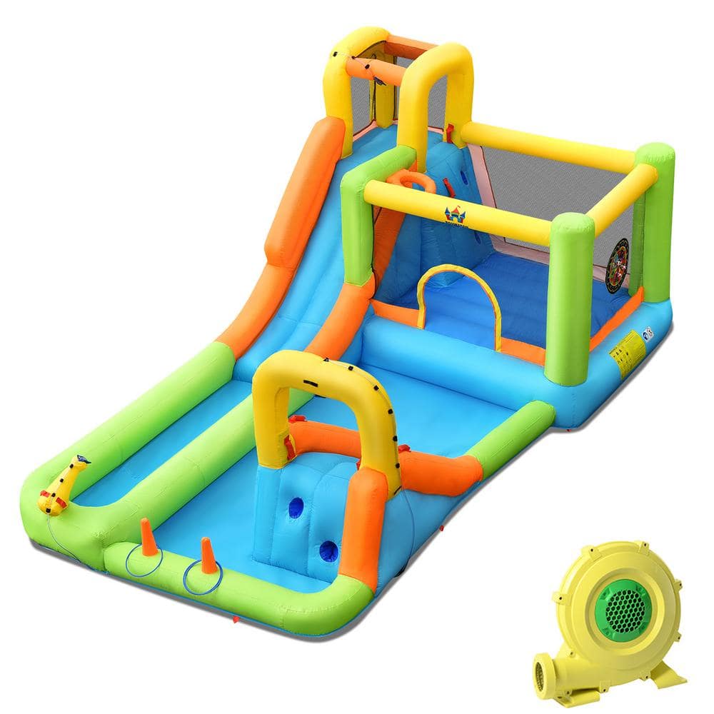 HONEY JOY Inflatable Bounce House Water Park with Double Slides and 950 ...