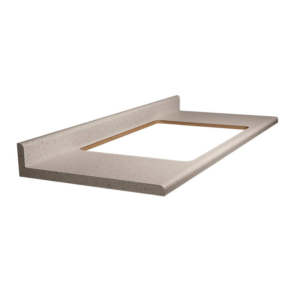 Hampton Bay 5 ft. Straight Laminate Countertop in Matte Sea Salt with ...