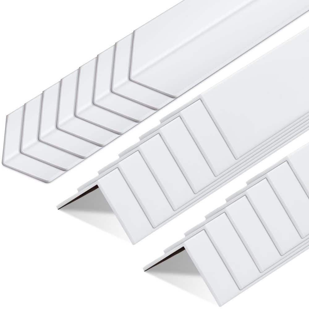 xinyoec 20-Pack 1-1/8 in. x 4 ft. White Wall Corner Protector Guards ...