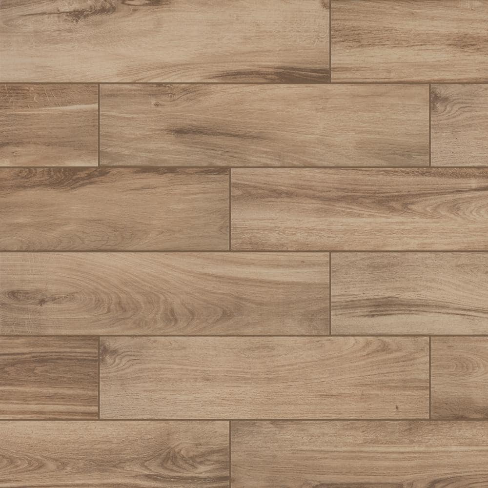 Florida Tile Home Collection Alpine Sand 6 in. x 24 in. Porcelain Floor ...