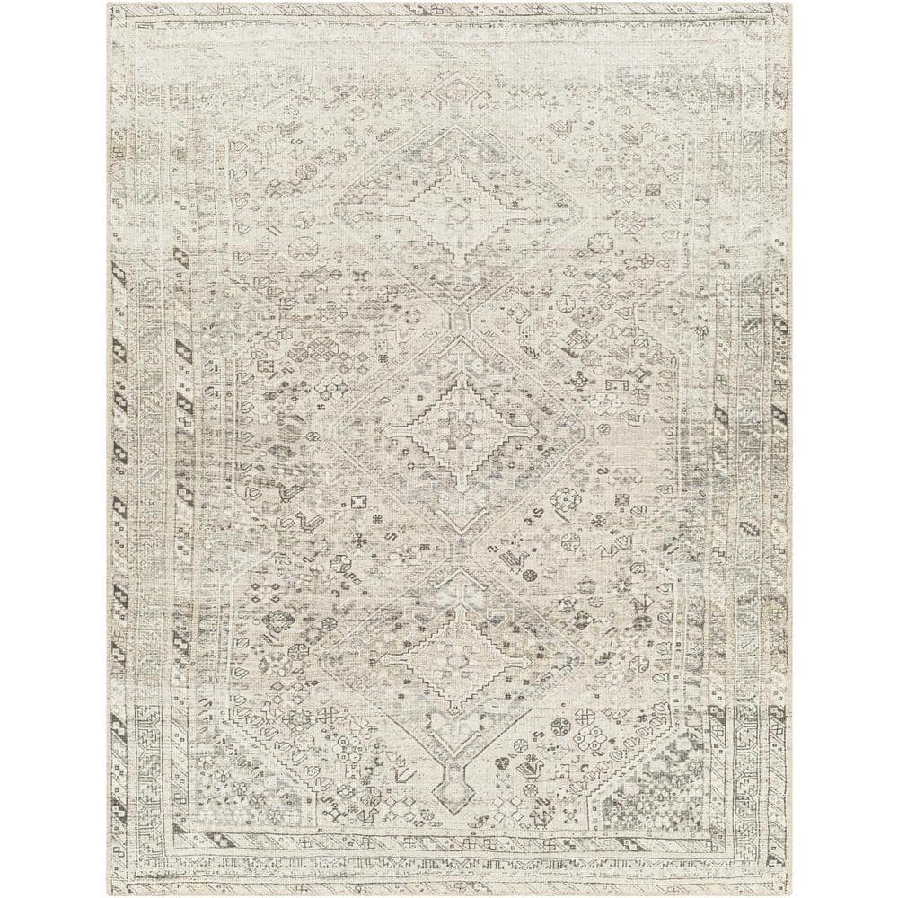 HAUTELOOM Barny Off White Sage Green Taupe 5 ft. x 7 ft. Area Rug ...