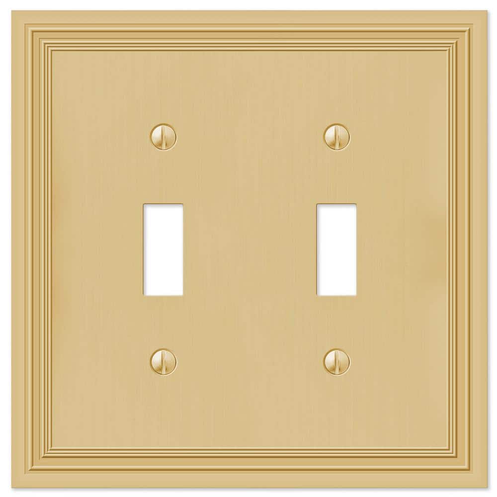 AMERELLE Brass 2-Gang Toggle Wall Plate (1-Pack) 98TTSB - The Home Depot