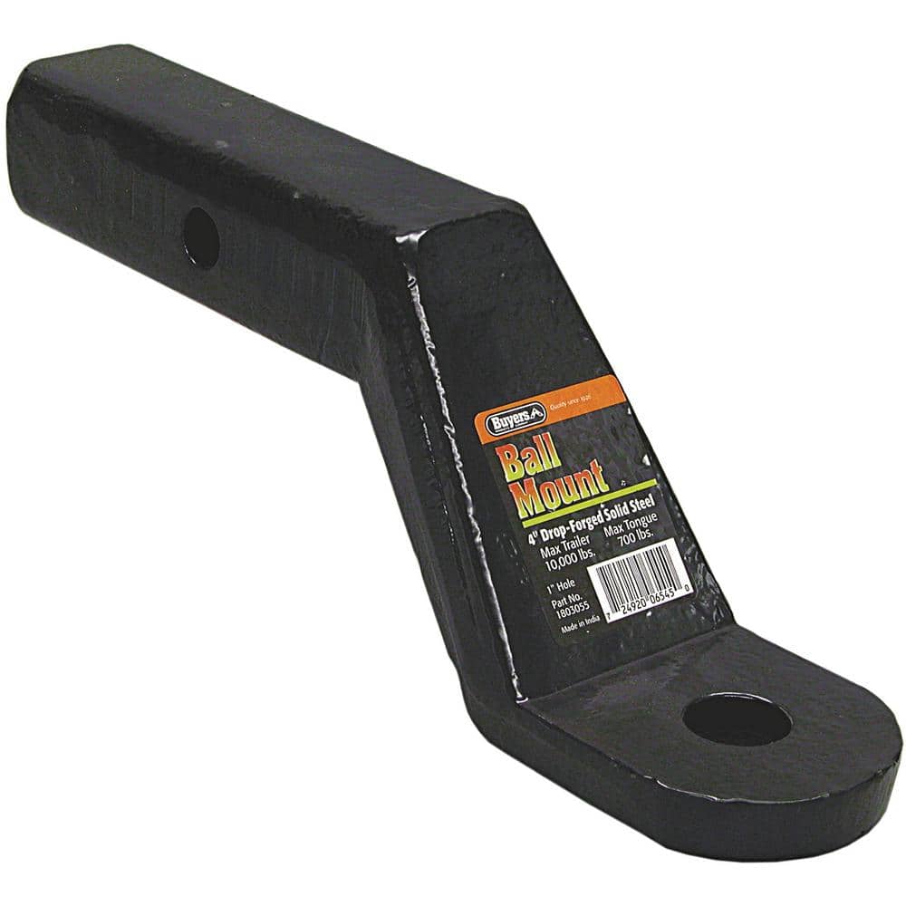 BUYERS PRODUCTS 4 in. Drop Heavy-Duty Ball Mount for 1 in. Hitch Ball ...