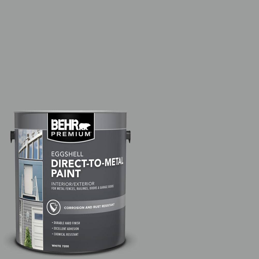 BEHR PREMIUM 1 gal. #AE-51 Coast Guard Gray Eggshell Direct to Metal ...