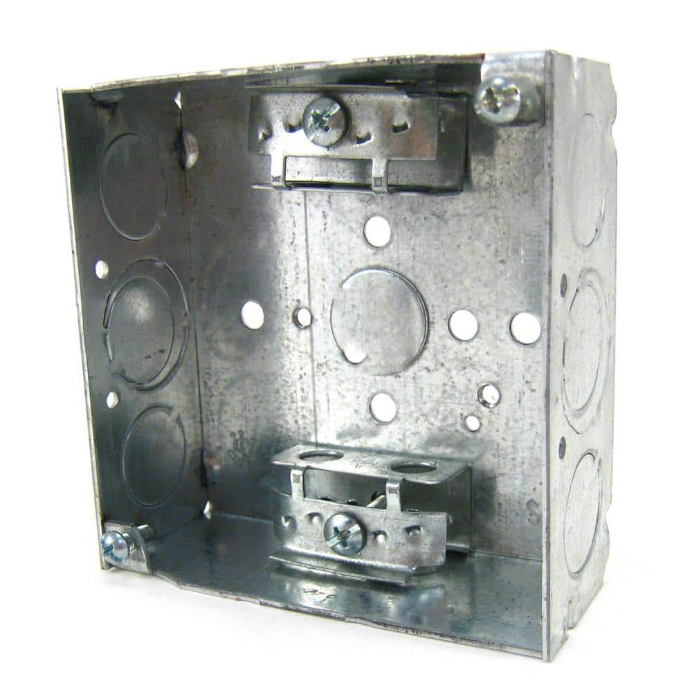 Steel City 4 in. 21 cu. in. Steel Square Box 52151X-30R - The Home Depot