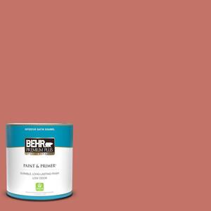BEHR PREMIUM PLUS 8 oz. #PPU1-05A Red Coral Semi-Gloss Interior ...