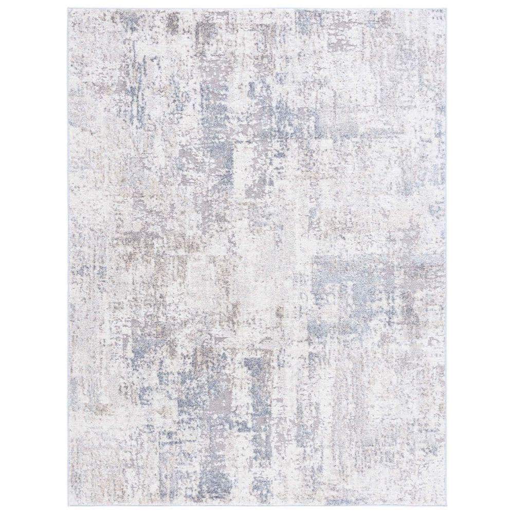 SAFAVIEH Opal 8 ft. x 10 ft. Ivory/Gray Abstract Distressed Area Rug ...