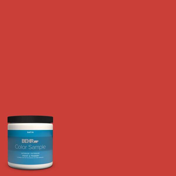 BEHR PREMIUM PLUS 8 oz. #P170-7 100 Mph Satin Enamel Interior/Exterior ...
