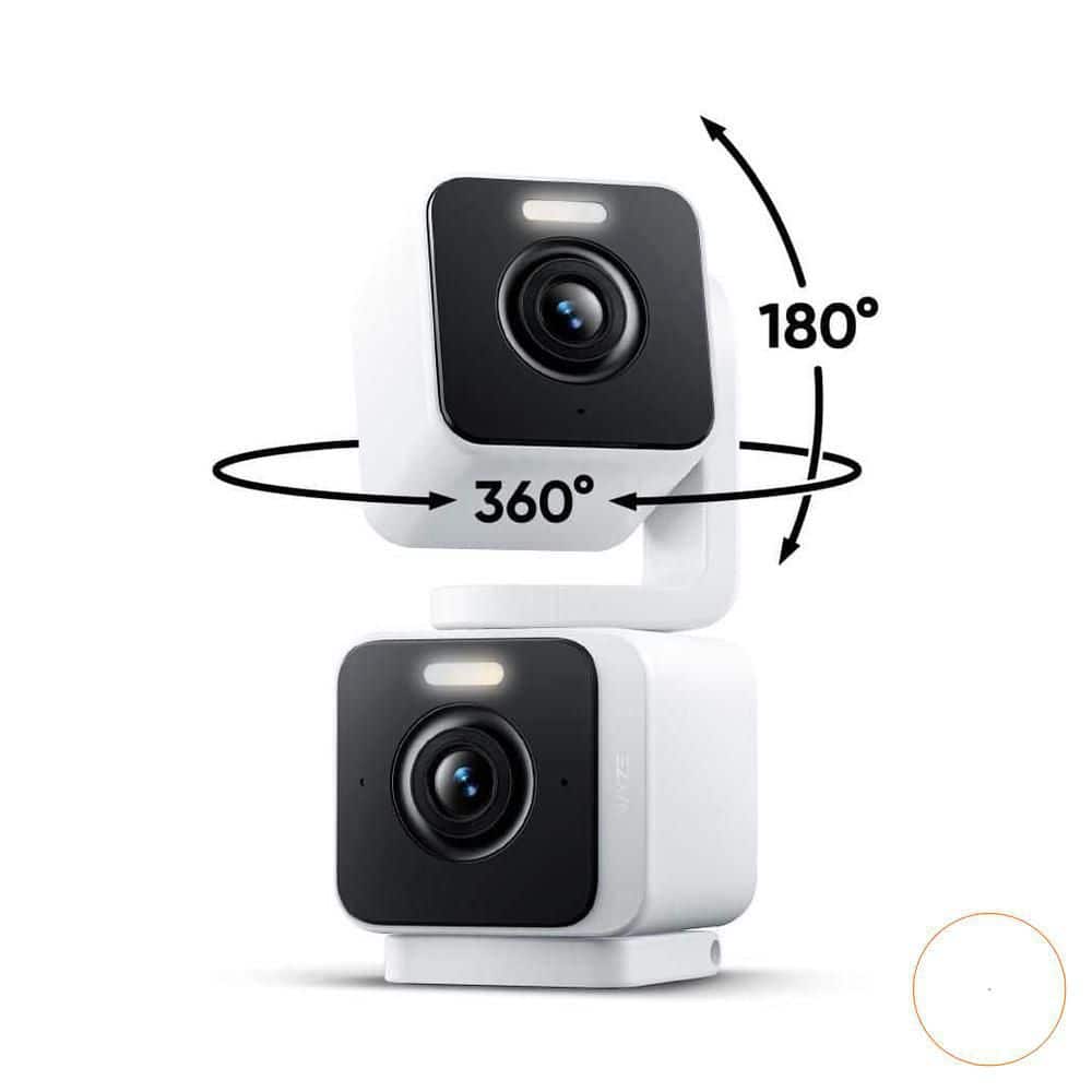 Wyze Pan Cam Duo, Indoor/Outdoor 2K Security Camera, PTZ, Color Night ...