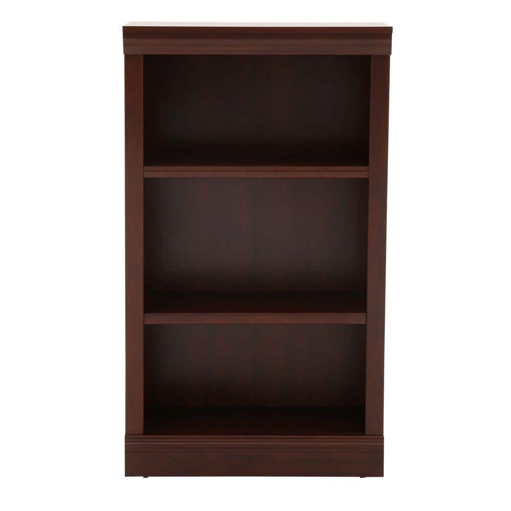 Hampton Bay 42.56 in. Dark Brown Wood Faux Wood 3-shelf Standard ...