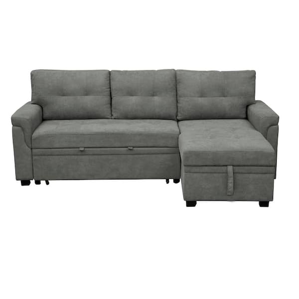 Grey Leather Sectional Sleeper Sofa | Cabinets Matttroy