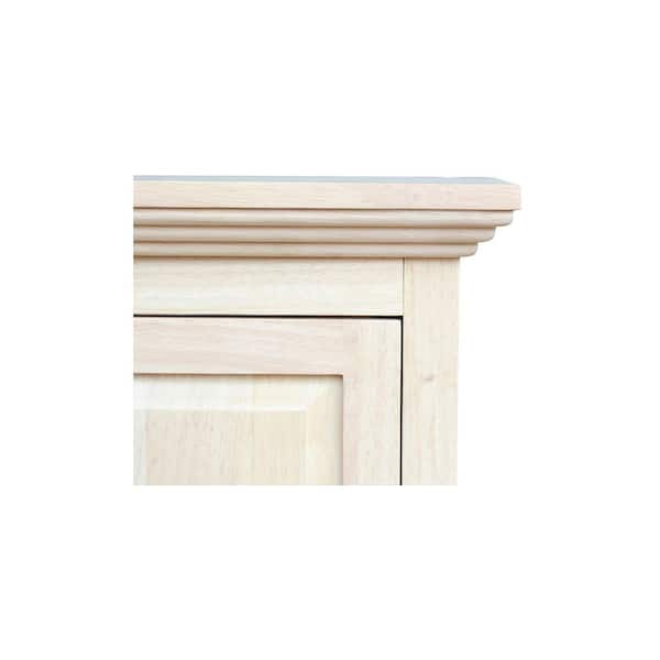 International Concepts Solid Parawood Storage Cabinet in Unfinished ...