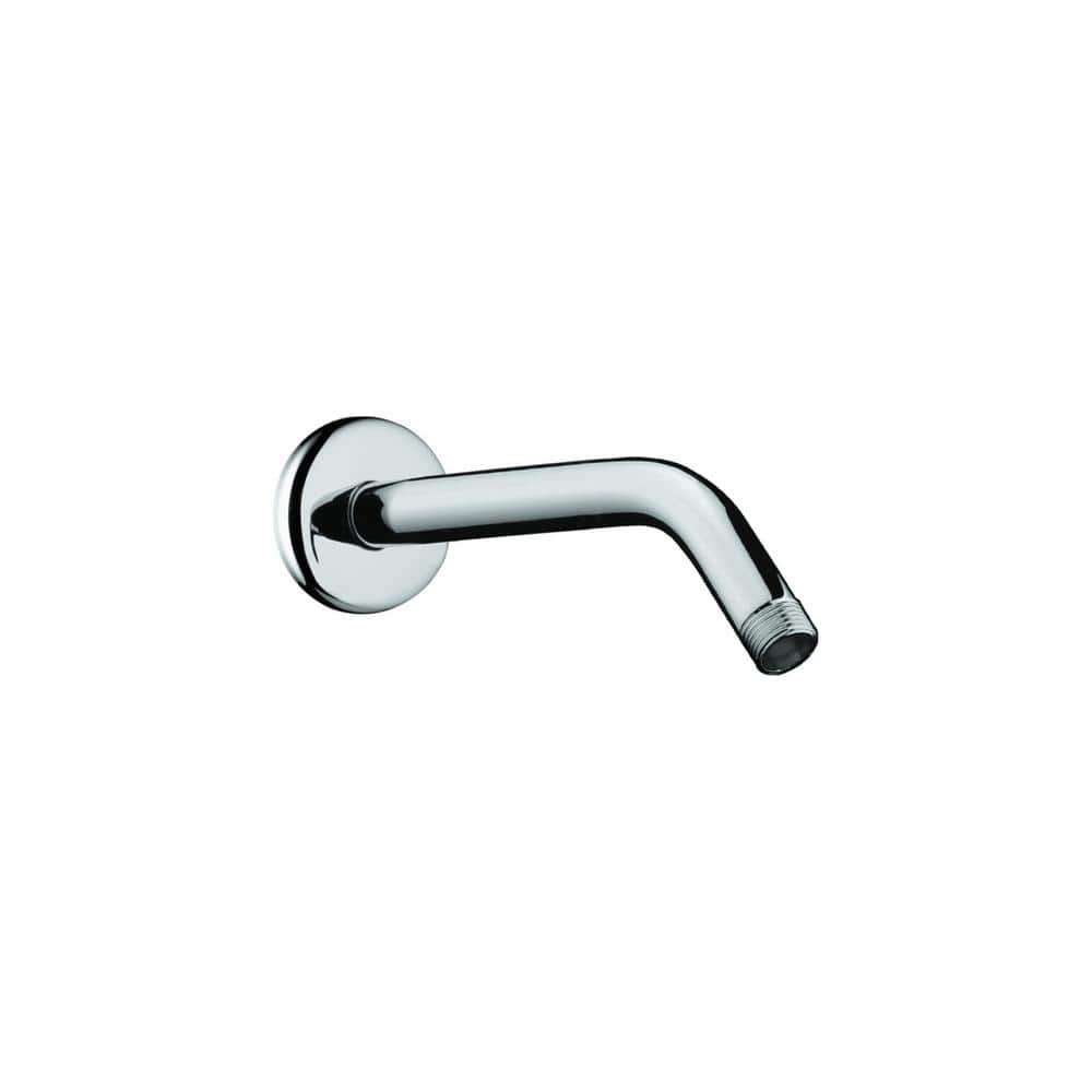 Hansgrohe 9 in. Brass Shower Arm in Chrome with Flange 04186003 - The ...