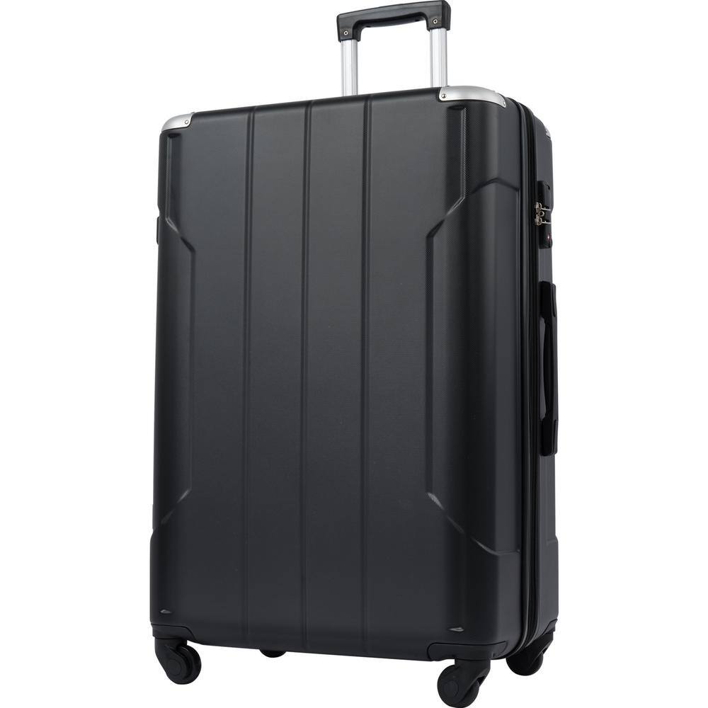Tatahance Black 24 in. Hard-Shell Luggage Spinner Suitcase with TSA ...