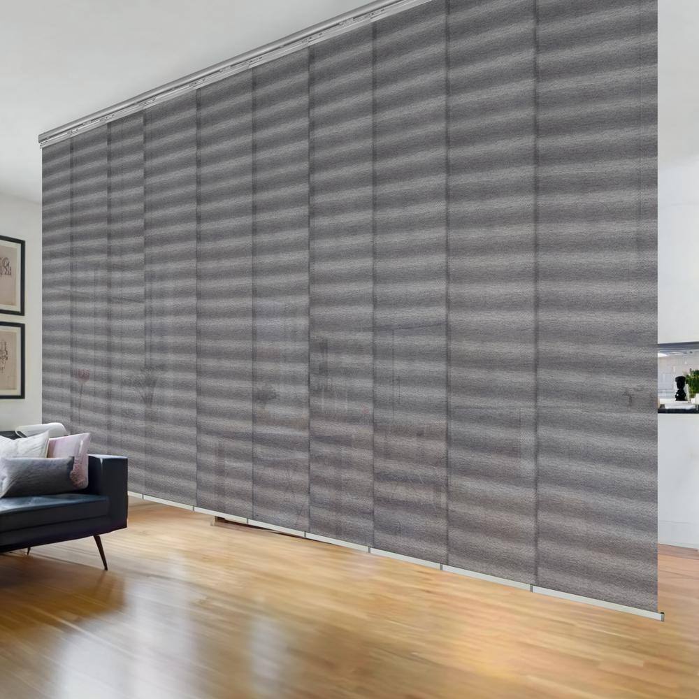 EMOH Shadow Stripe 120 in-218 in W x 116 in. L Adjustable 10-Panel ...