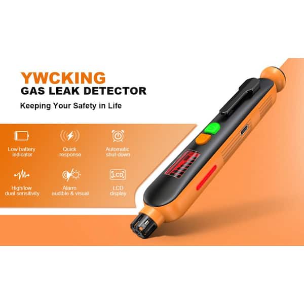 Ahfiwaso Battery Operated Rechargeable Natural Gas Leak Detector with ...