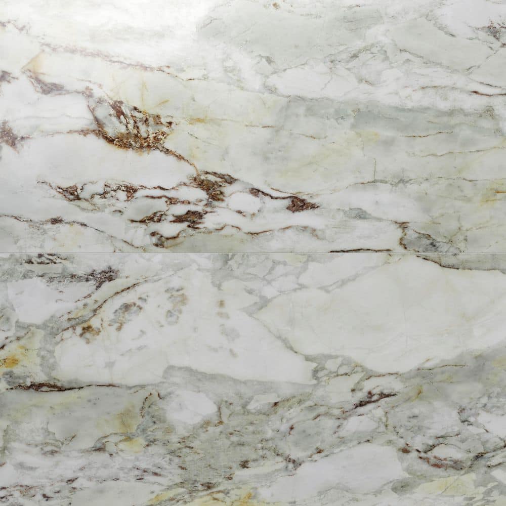 Ivy Hill Tile Montari Green Sky 24 in. x 48 in. Marble Look Polished ...