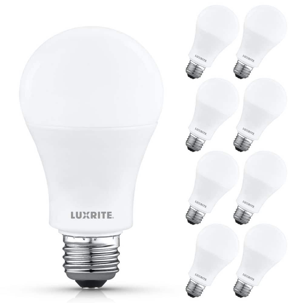 LUXRITE 100 W Equivalent A19 LED Light Bulb 2700 K Warm White 12.5 W ...