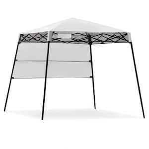 COOS BAY 5 ft. x 5 ft. White Instant Canopy Pop Up Tent with 4 ...