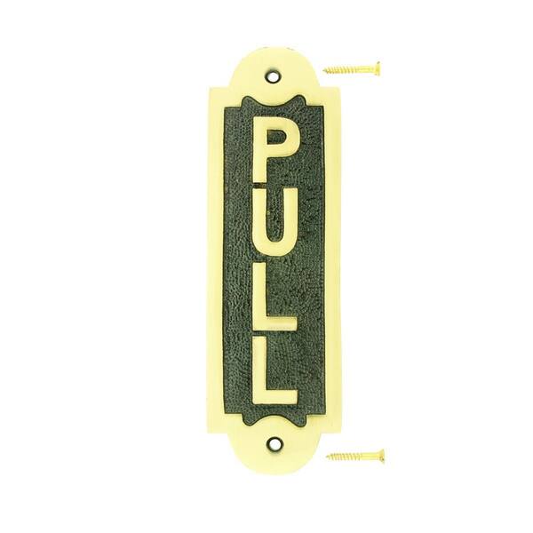 RENOVATORS SUPPLY MANUFACTURING 2-1/8 in. H x 7 in. W Solid Brass Sign ...