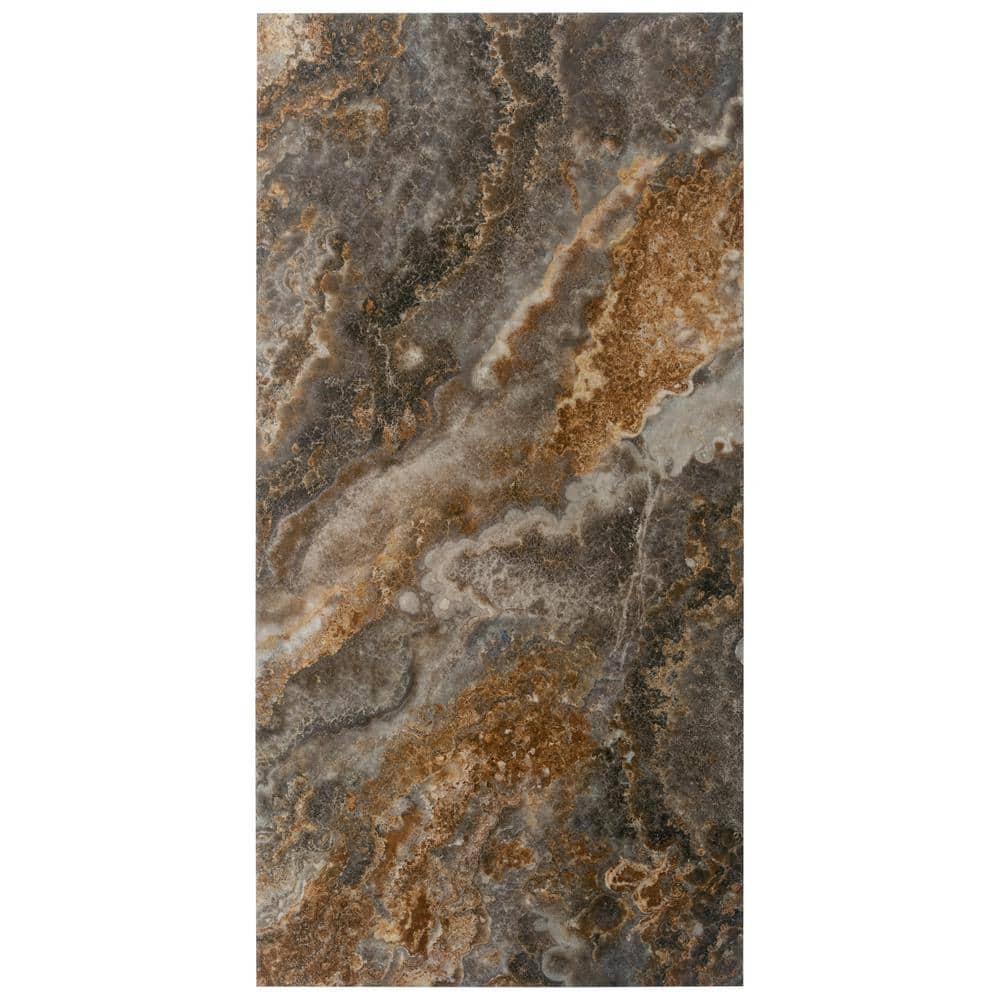 Apollo Tile Splendor Brown 4 in. x 0.41 in. Polished Porcelain Wall and ...