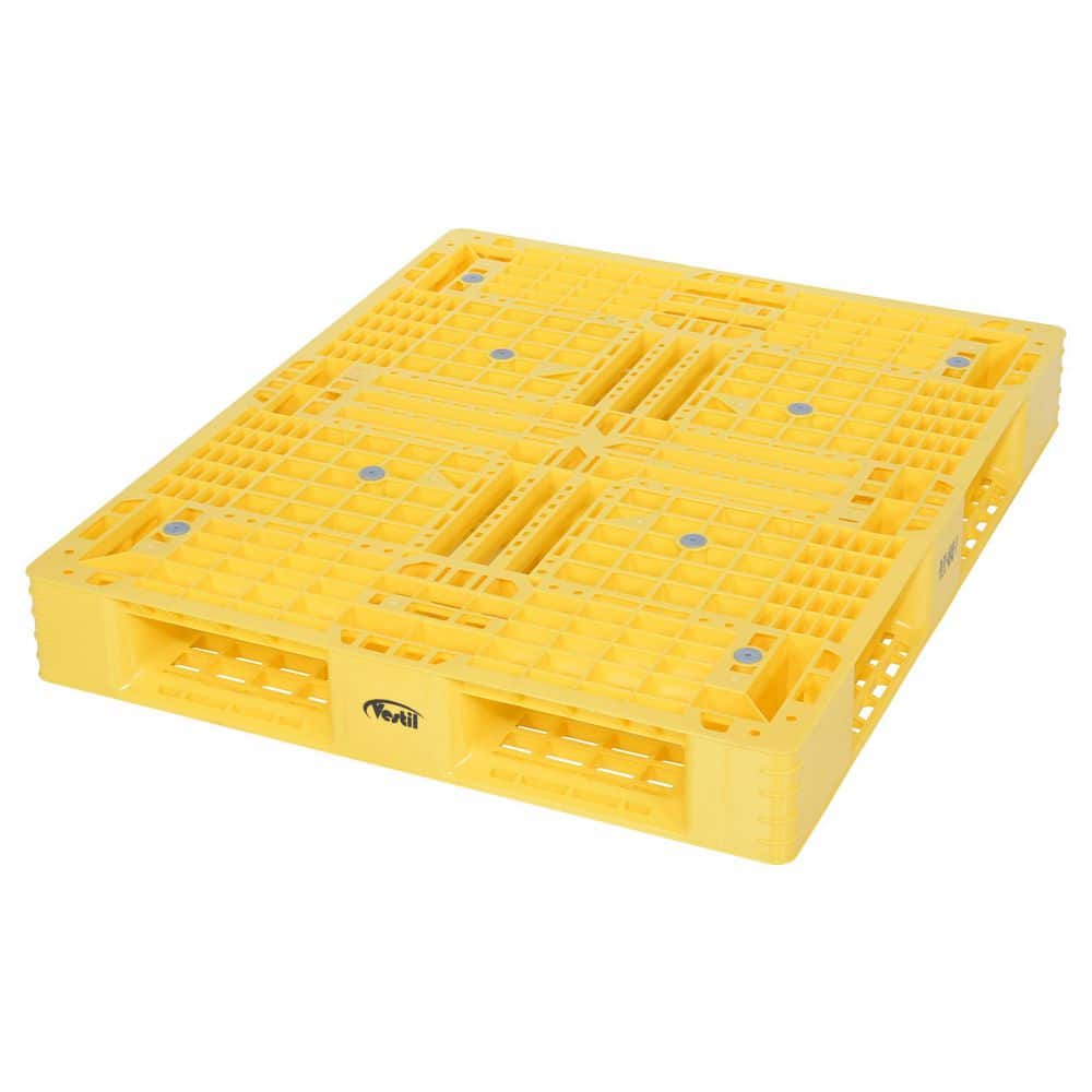 Vestil 48 in. x 40 in. x 6 in. Yellow Plastic Pallet/Skid PLP2-4840 ...