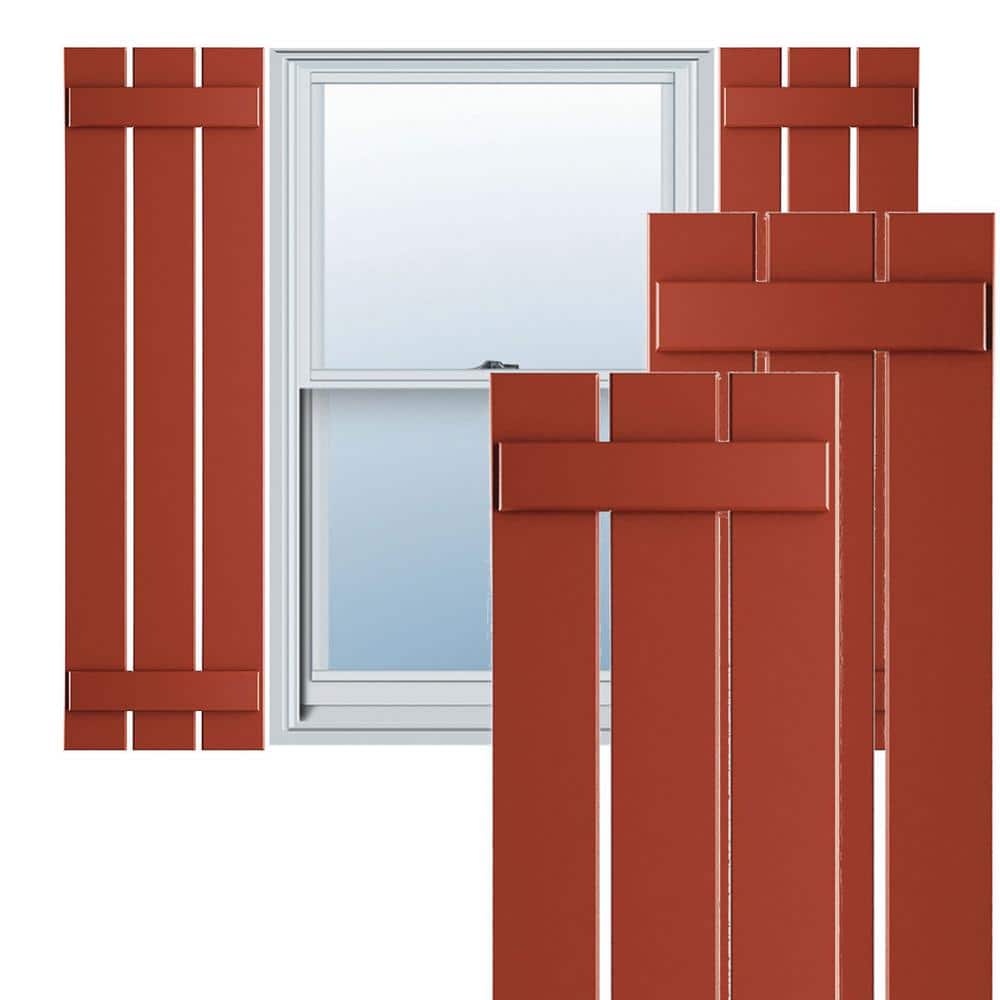 Ekena Millwork True Fit PVC 23 in. W x 52 in. H Vinyl Board and Batten ...